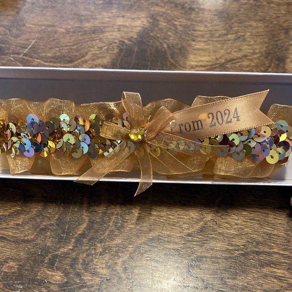 Dresses | Gold Iridescent Sequins Prom 224 Garter | Poshmark